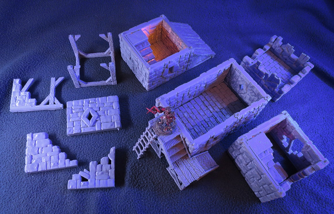 Medieval Modular Watchtower Dnd Miniature Terrain 15mm 28mm | Etsy