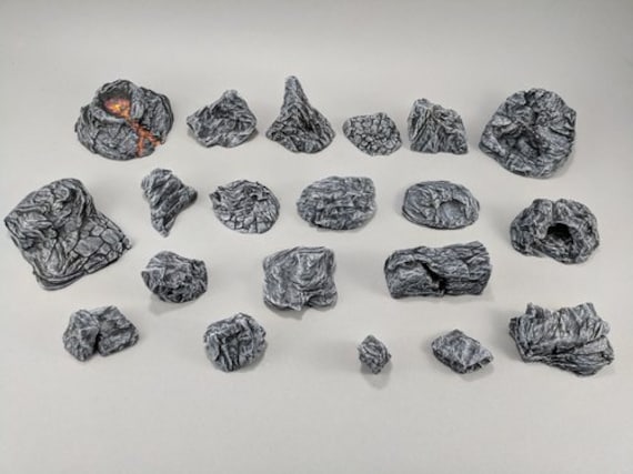 Dungeon Rock Outcroppings Dnd Miniature Terrain Dungeons and - Etsy