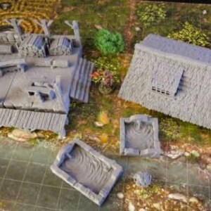 Washhouse and Woodcutter Dnd Miniature Terrain for Dungeons and Dragons ...