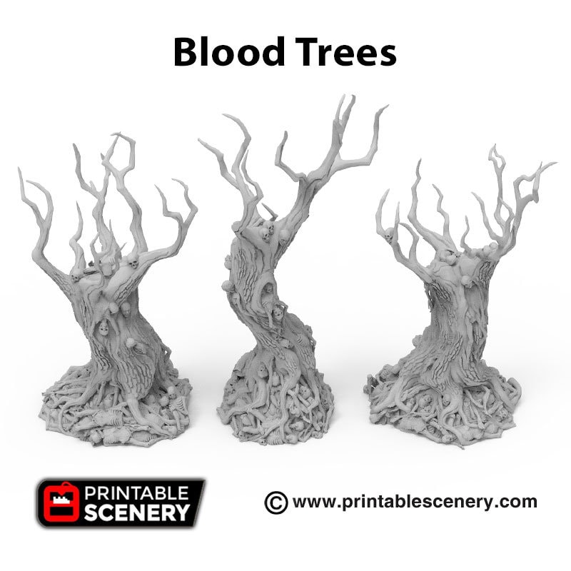Shadowfey Blood Trees Dnd Miniature Terrain for Dungeons and Dragons, D ...