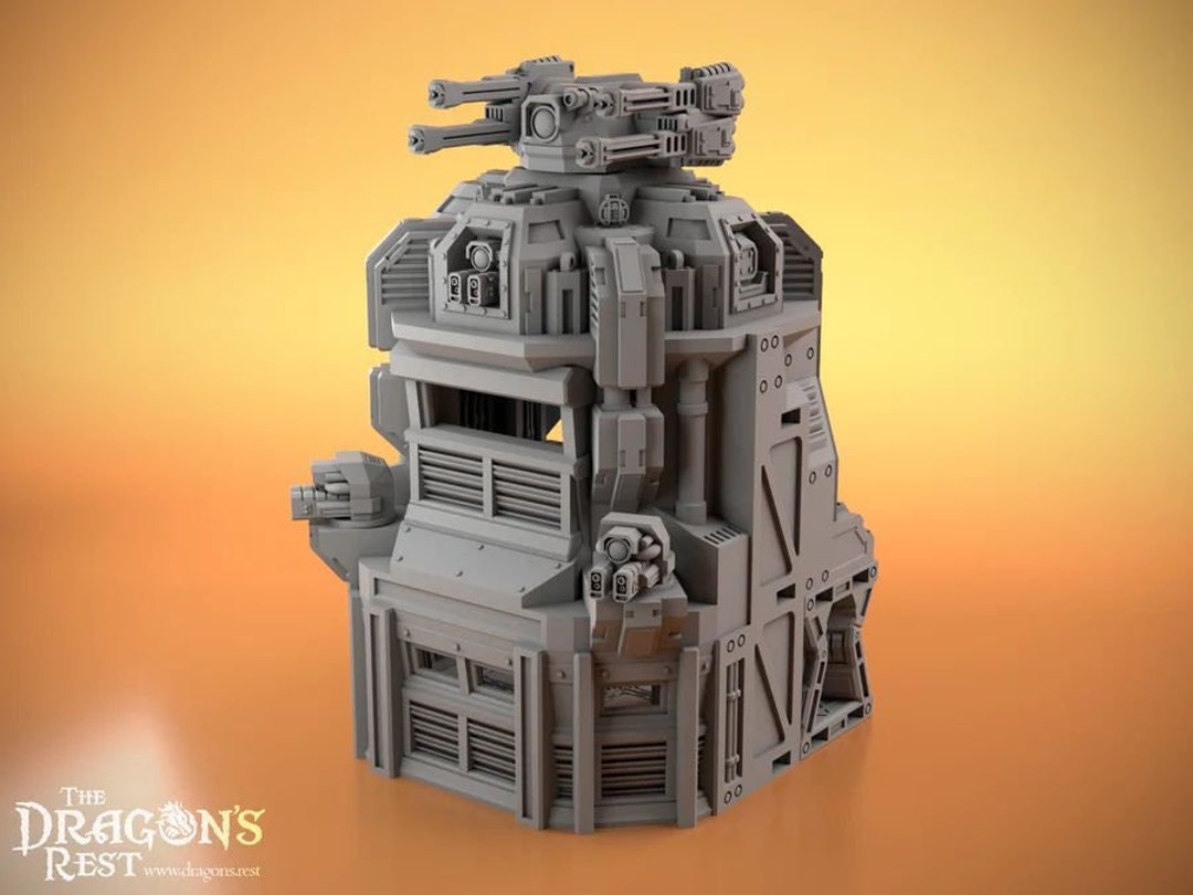 Modular Turret Bunker 40k Terrain for Sci Fi, Dungeons and Dragons, Dnd ...