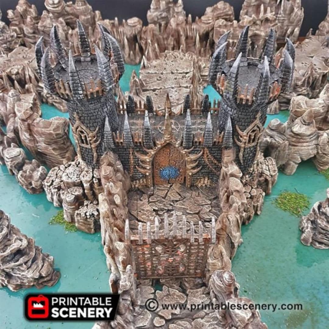 Dnd Terrain Hellgate - Dwarves Elves and Demons | 28mm 32mm 15mm ...