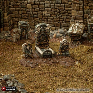 Tombstones Scatter Set Dnd Miniature Terrain, Dungeons and Dragons ...