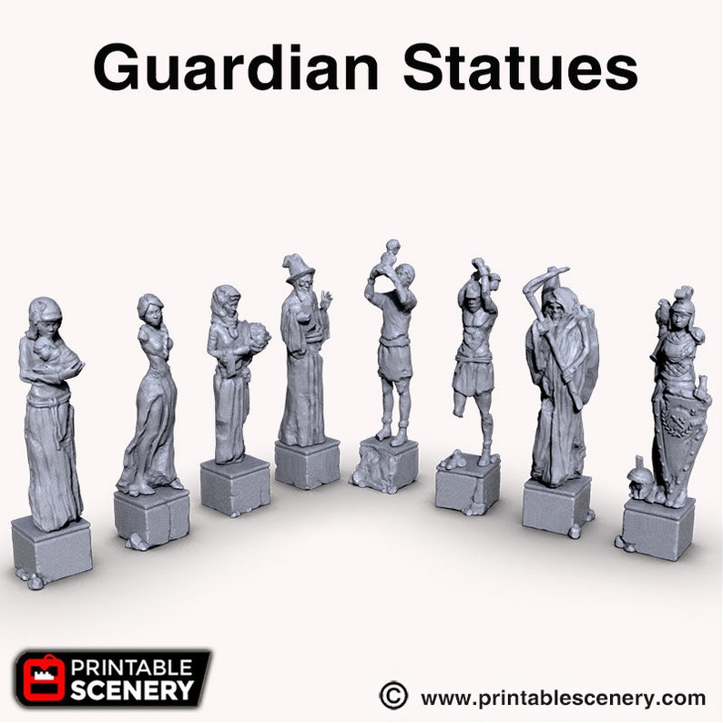 Shadowfey Guardian Statues Dnd Miniature Terrain for Dungeons - Etsy