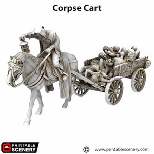 Corpse Cart Dnd Miniature Terrain Set, Resin Miniature, Dungeons and ...