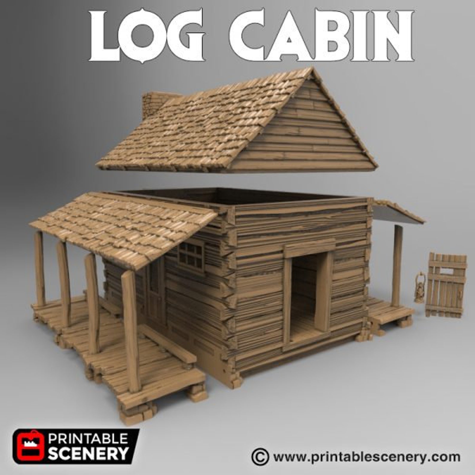 Dnd Terrain the Log Cabin Miniature Pathfinder D&D Tabletop | Etsy