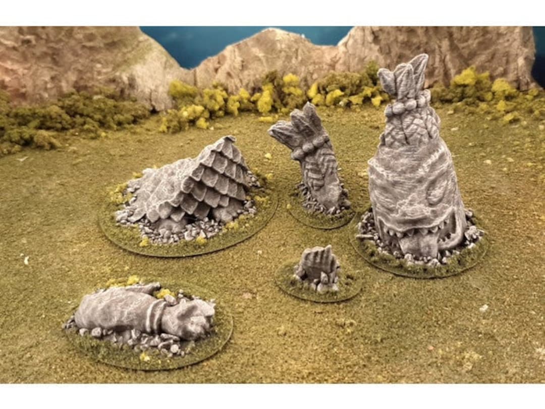 Crumbled Jungle Statue Scatter Terrain Dnd Pathfinder Fantasy Flight ...