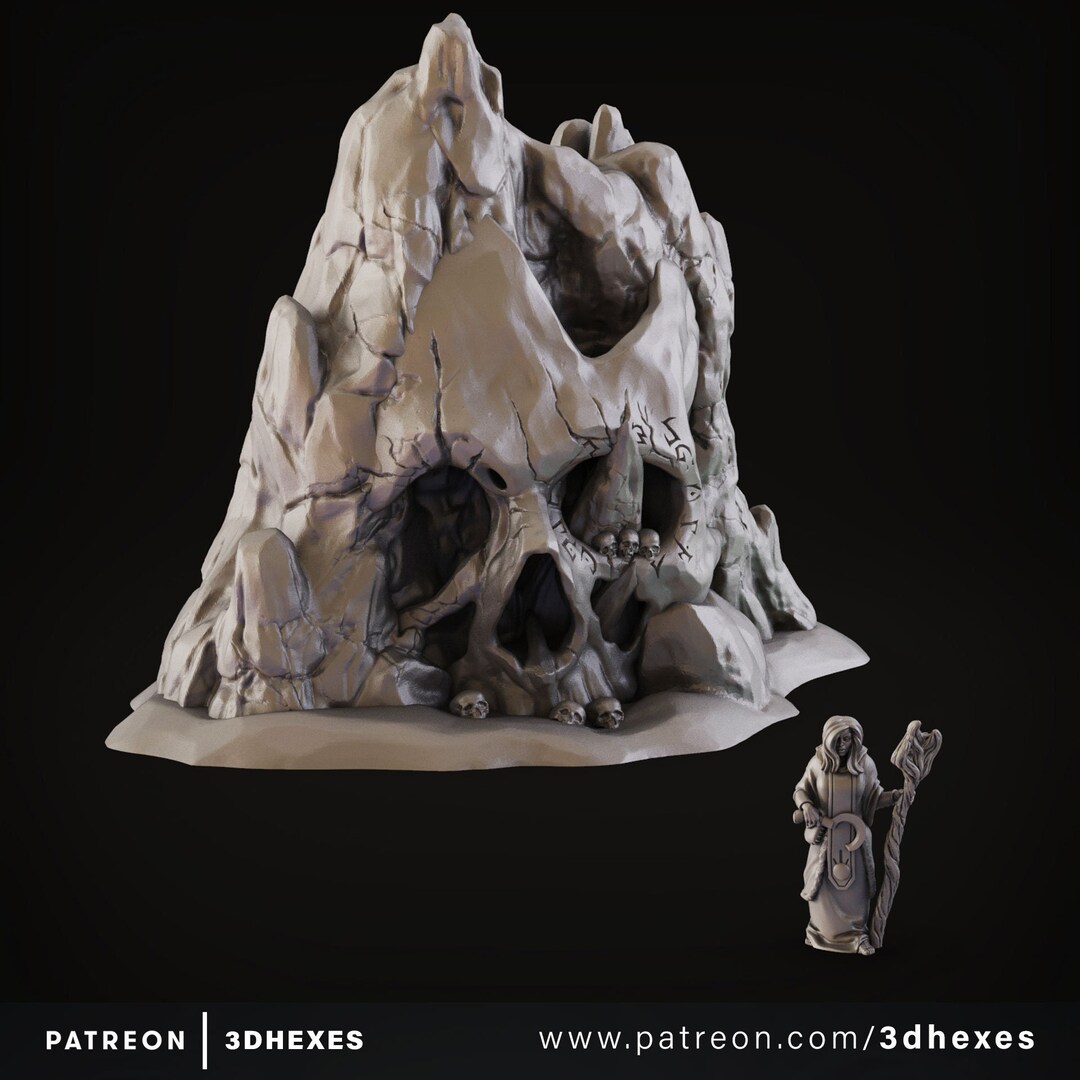 The Boneyard of Titan Skull Shrine Dnd Miniature Terrain for Dungeons ...