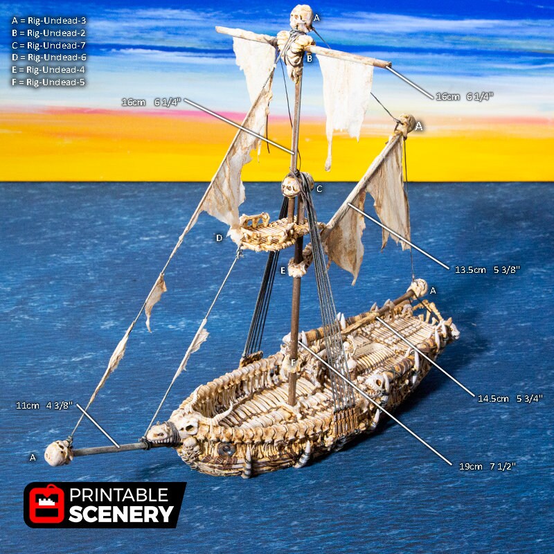 Dnd Terrain the Undead Sloop Ship Dwarves Elves and Demons - Etsy