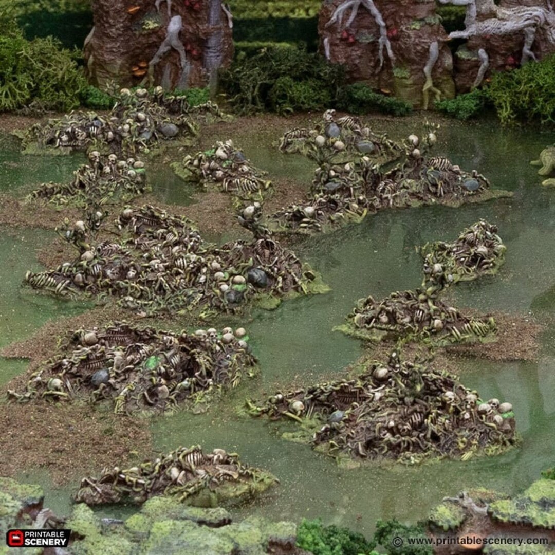 Gloaming Swamp Death Marsh Mounds Set Dnd Terrain, Dungeons and Dragons ...