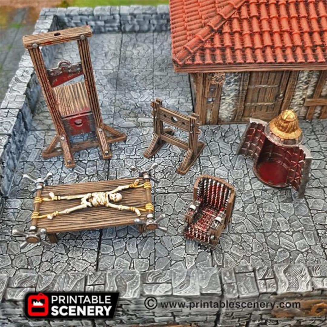 Dnd Terrain Torture Tools - Dwarves Elves and Demons | 28mm 32mm 15mm ...