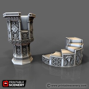 Pulpit With Stair Dnd Terrain for Dungeons and Dragons, D&D, D and D ...