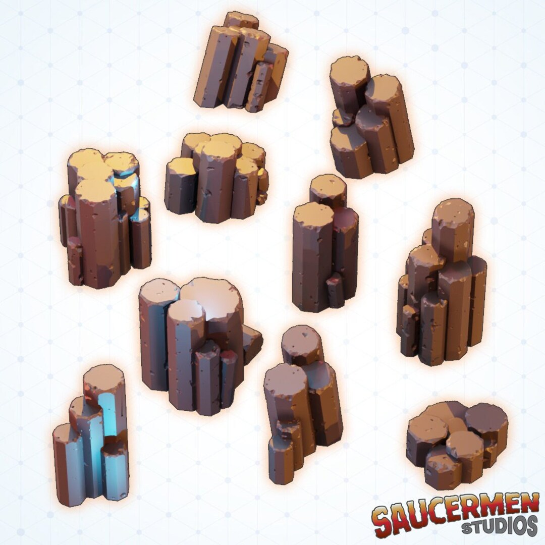 Alien Rocks Scatter - Legion, Necromunda, Fallout Wasteland, Sci-fi ...