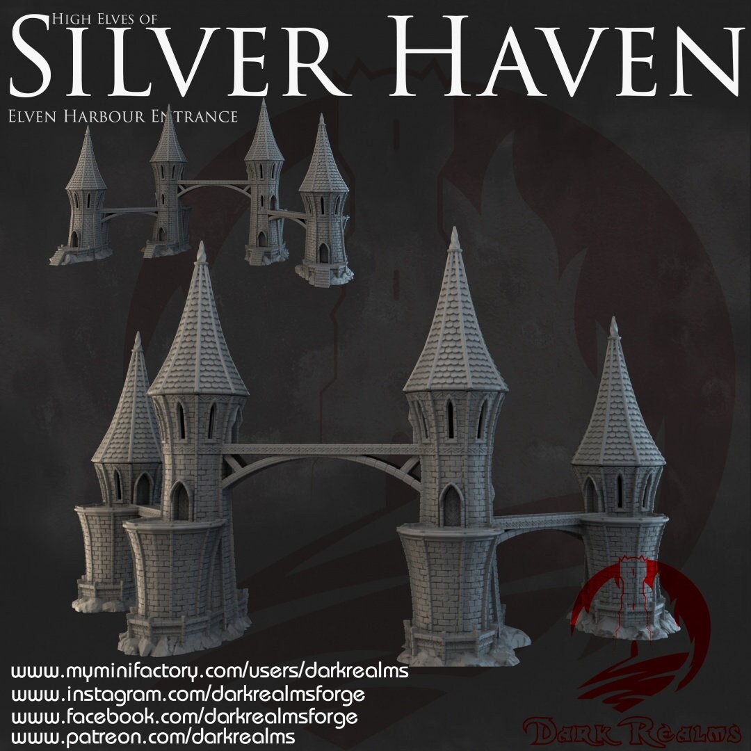 Dark Realms Silver Haven Harbor Entrance Dnd Miniature Terrain for Dungeons and Dragons, D&D, D ...