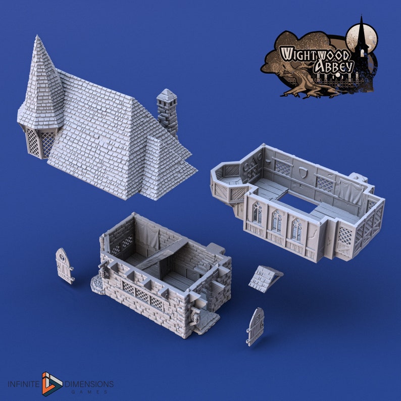 Wightwood Abbey Abbots House Dnd Miniature Terrain Dungeons - Etsy