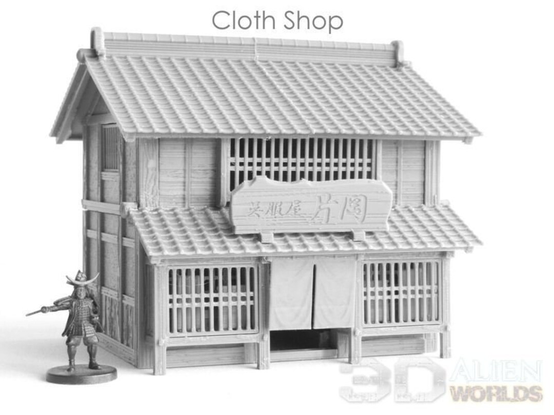 Japan Samurai Cloth Shop Set Dnd Miniature Wargaming Terrain for ...
