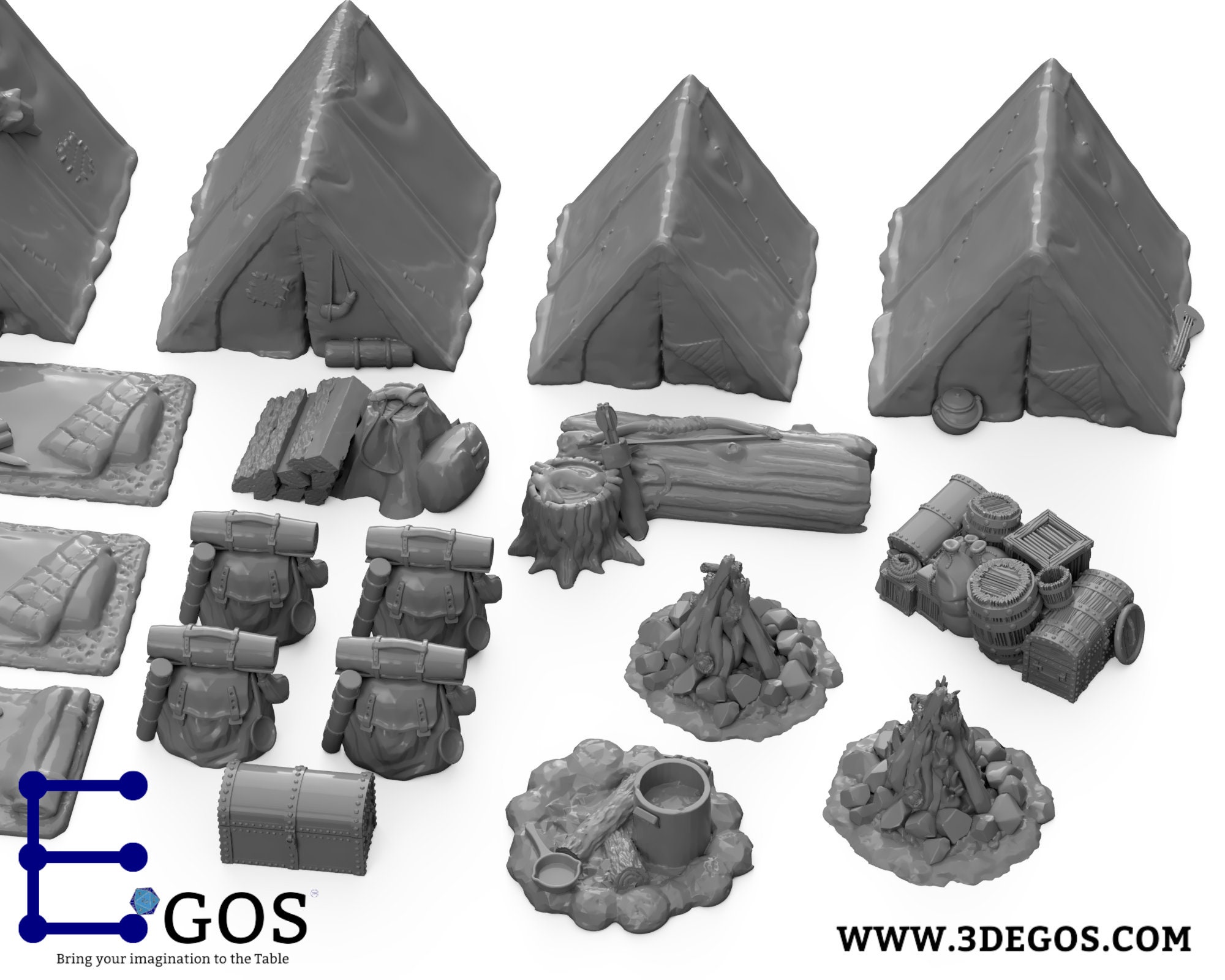 Adventure Camp Set Dnd Miniature Terrain for Dungeons and - Etsy UK