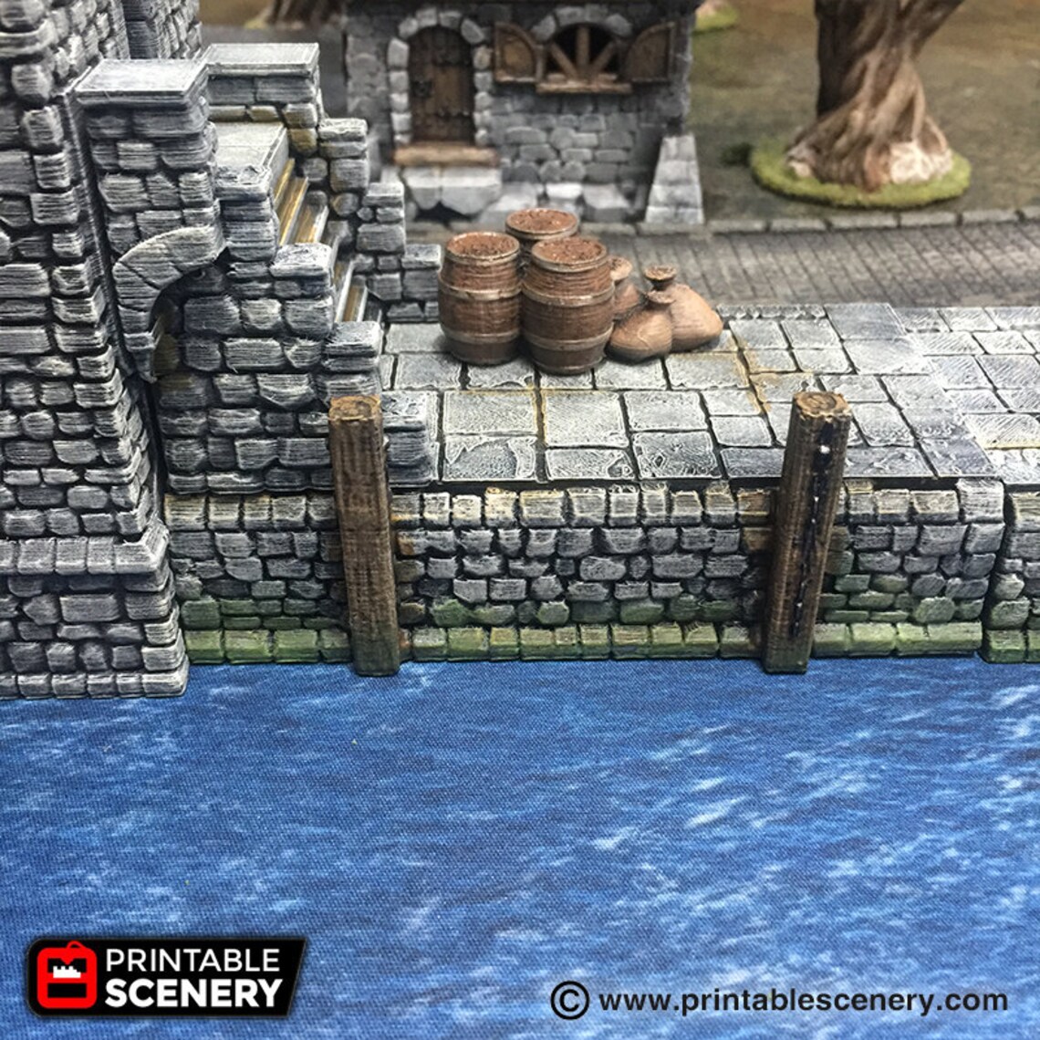 Port Winterdale Ship Dock DnD Miniature Terrain for Dungeons | Etsy