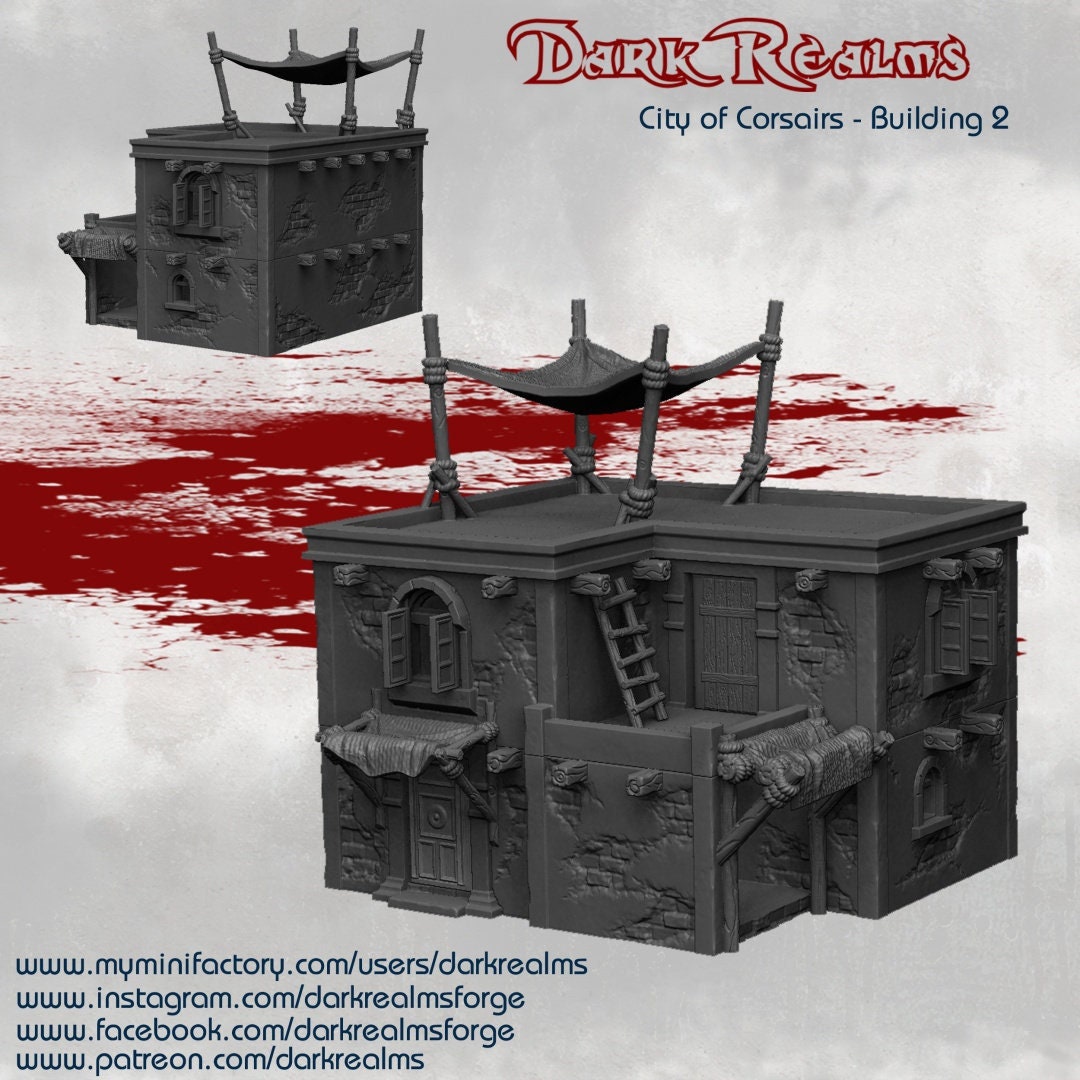 Dark Realms Corsairs Building 2 Dnd Miniature Terrain for Dungeons and ...