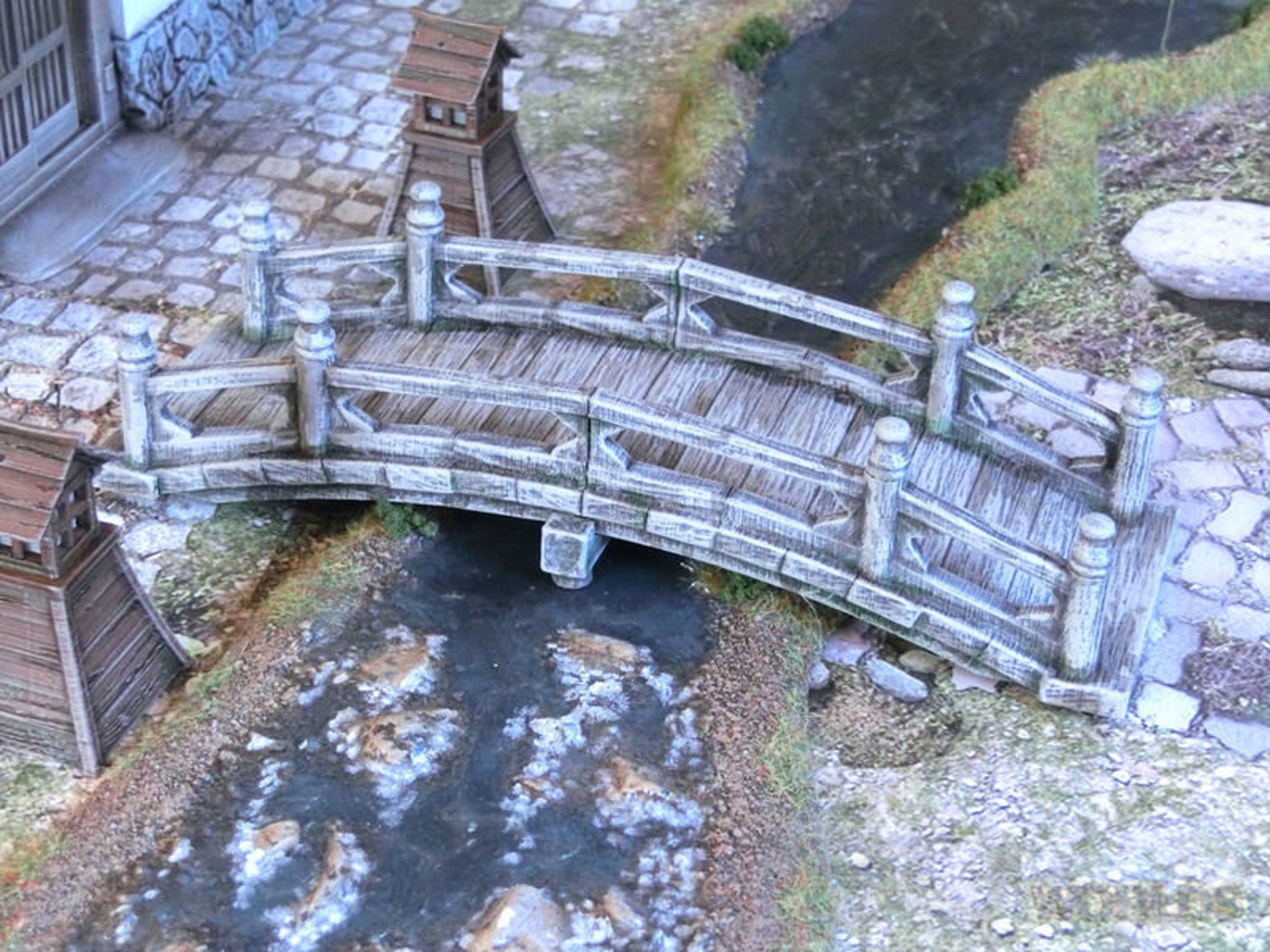 Japan Samurai Bridges Set Dnd Miniature Wargaming Terrain for Dungeons ...