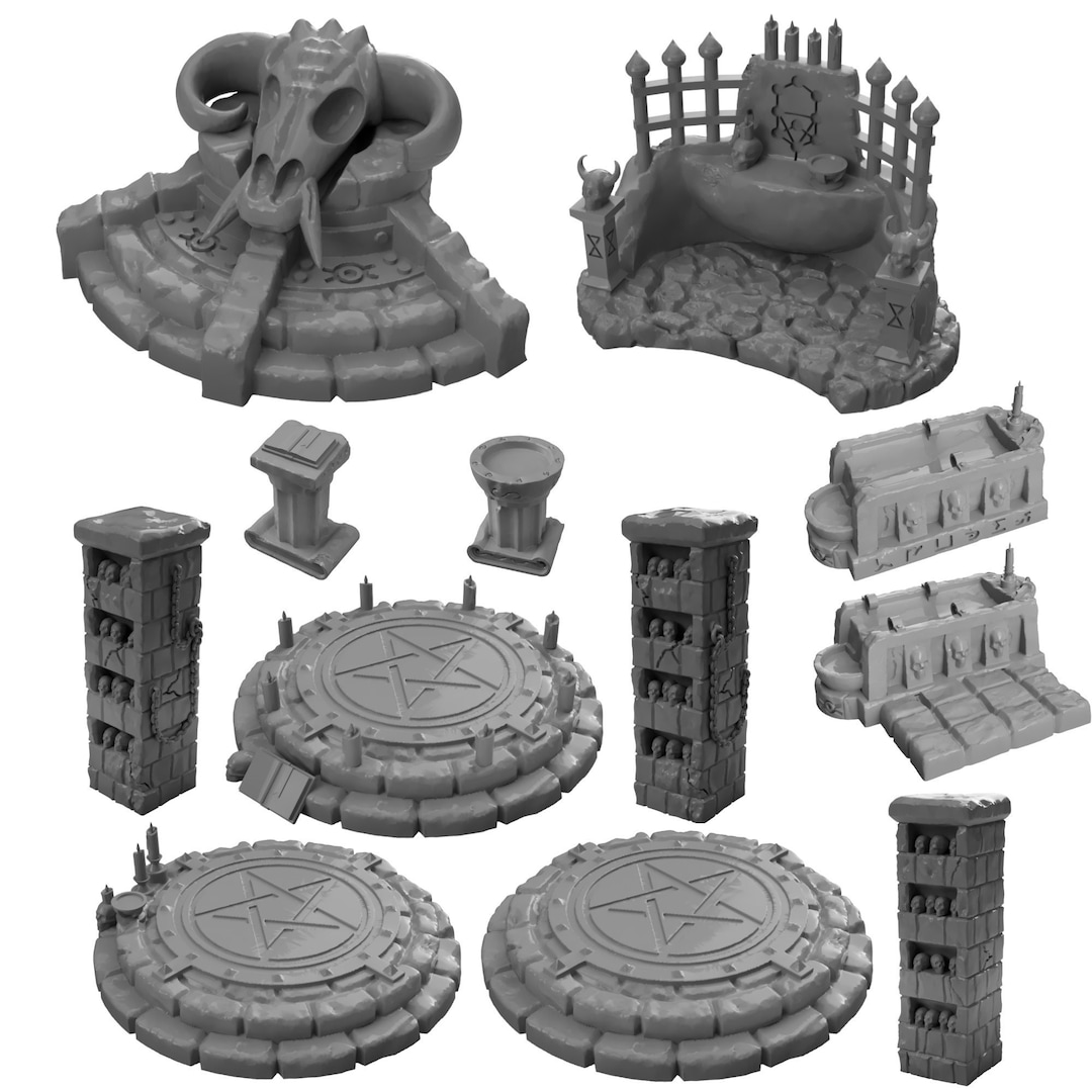 Occult and Evil Furniture Dnd Terrain for Dungeons and Dragons ...