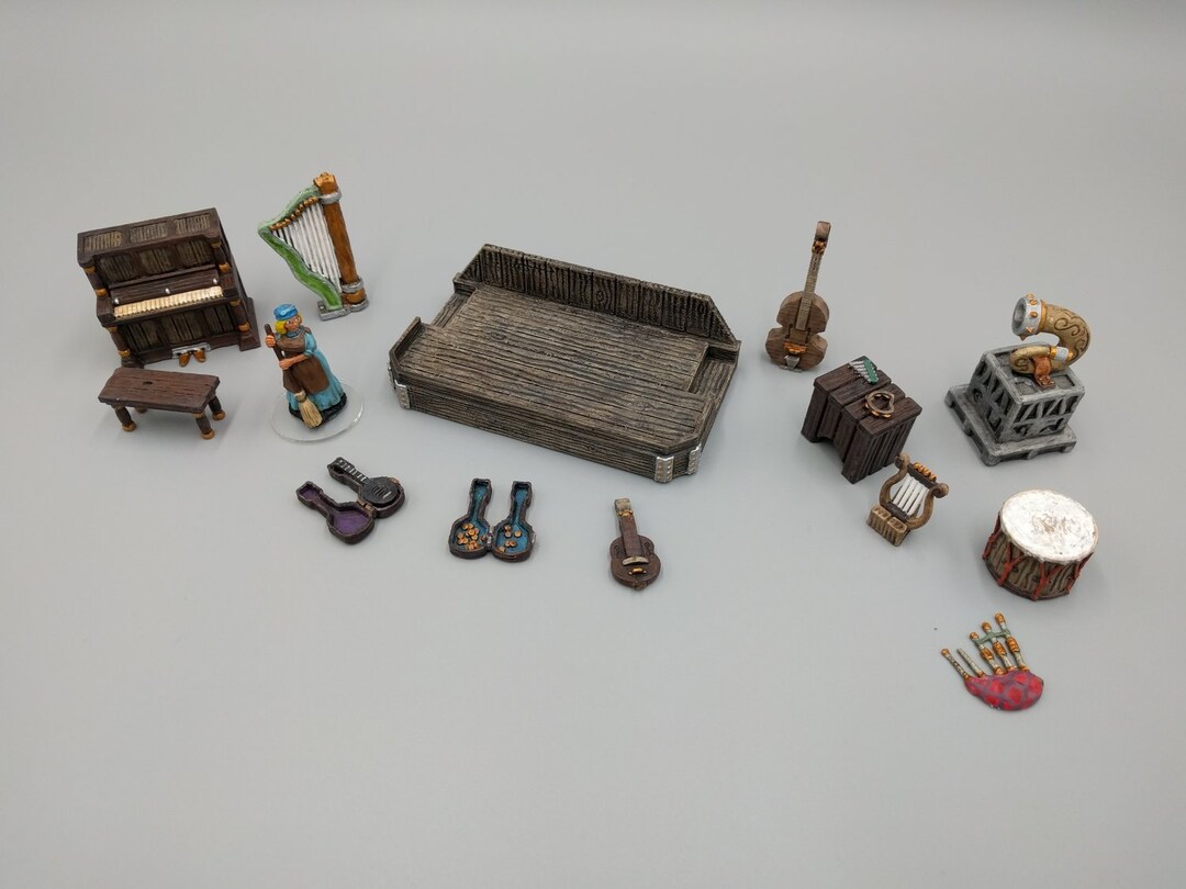 Tavern Music Instruments and Sound Dnd Terrain Miniature | Dungeons and ...