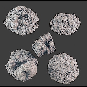 Treasure Piles Set Dnd Terrain for Dungeons and Dragons Terrain, D&D, D ...