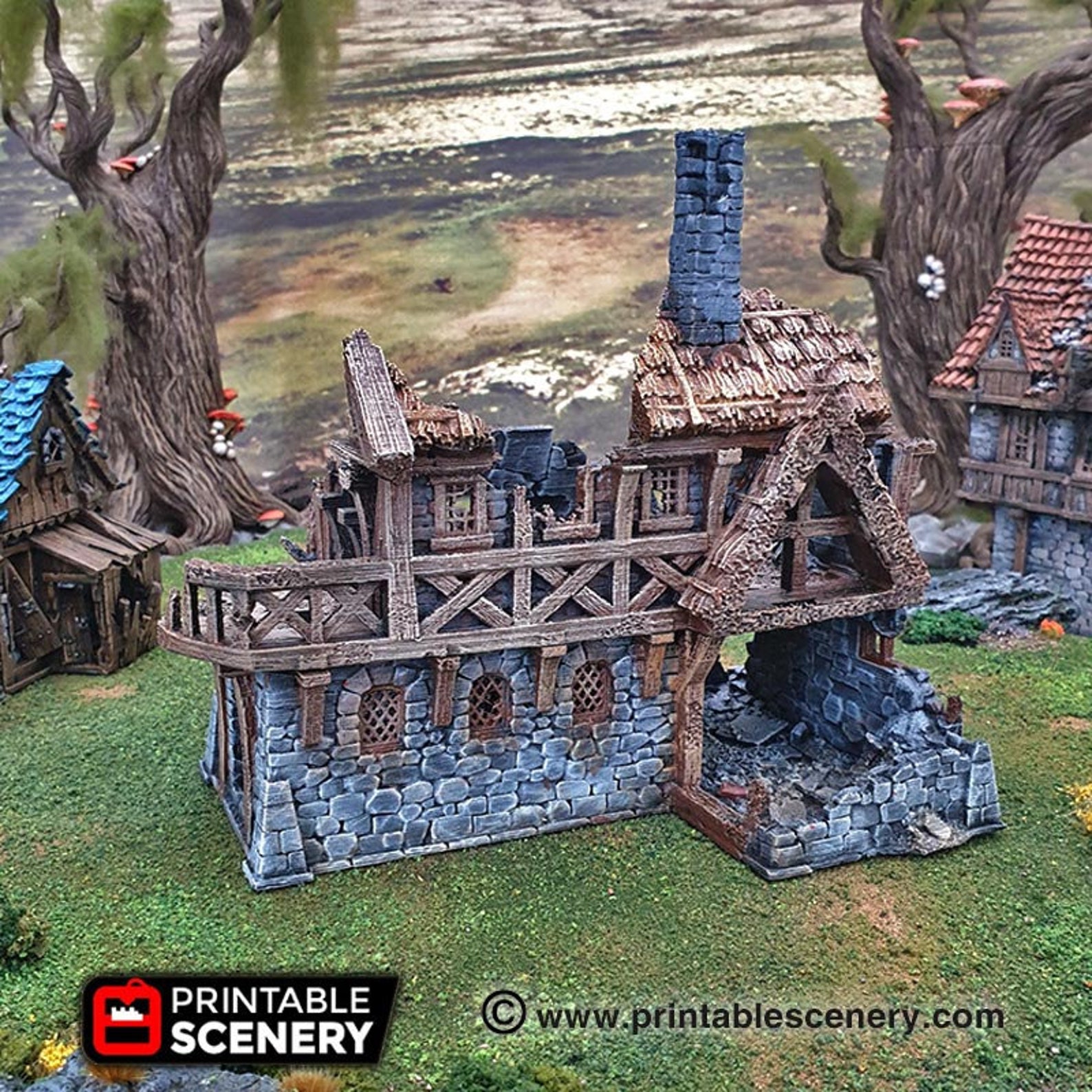 Ruined Port Merchant Dnd Miniature Terrain for Dungeons and Dragons, D ...