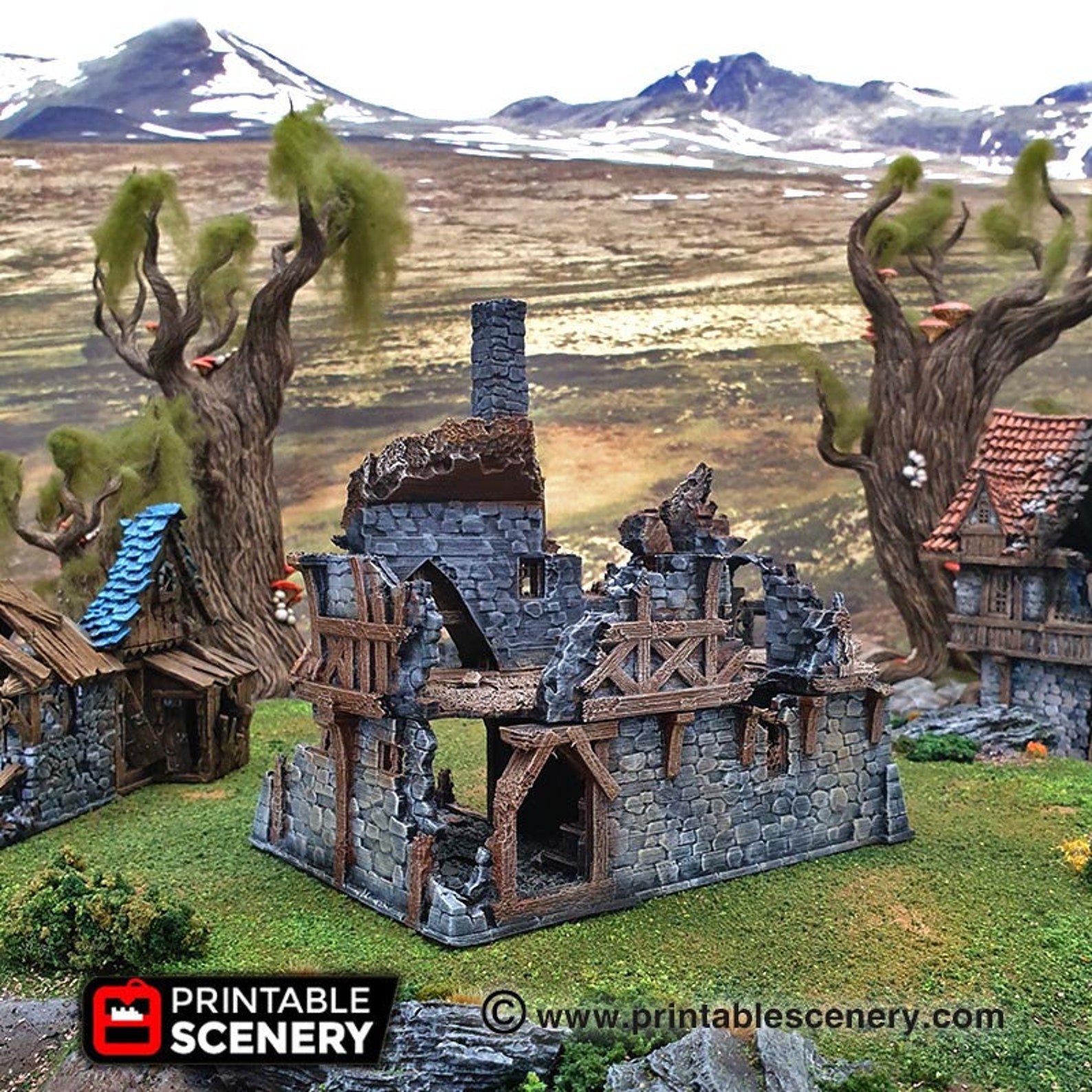 Ruined Port Merchant Dnd Miniature Terrain for Dungeons and Dragons, D ...