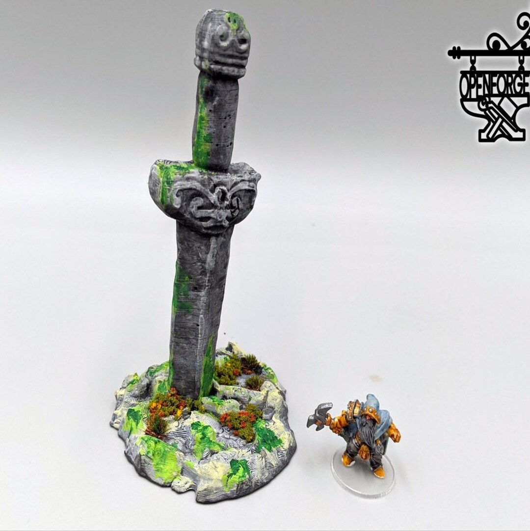 Ancient Sword Statue Dnd Terrain for Dungeons and Dragons Terrain, D&D ...
