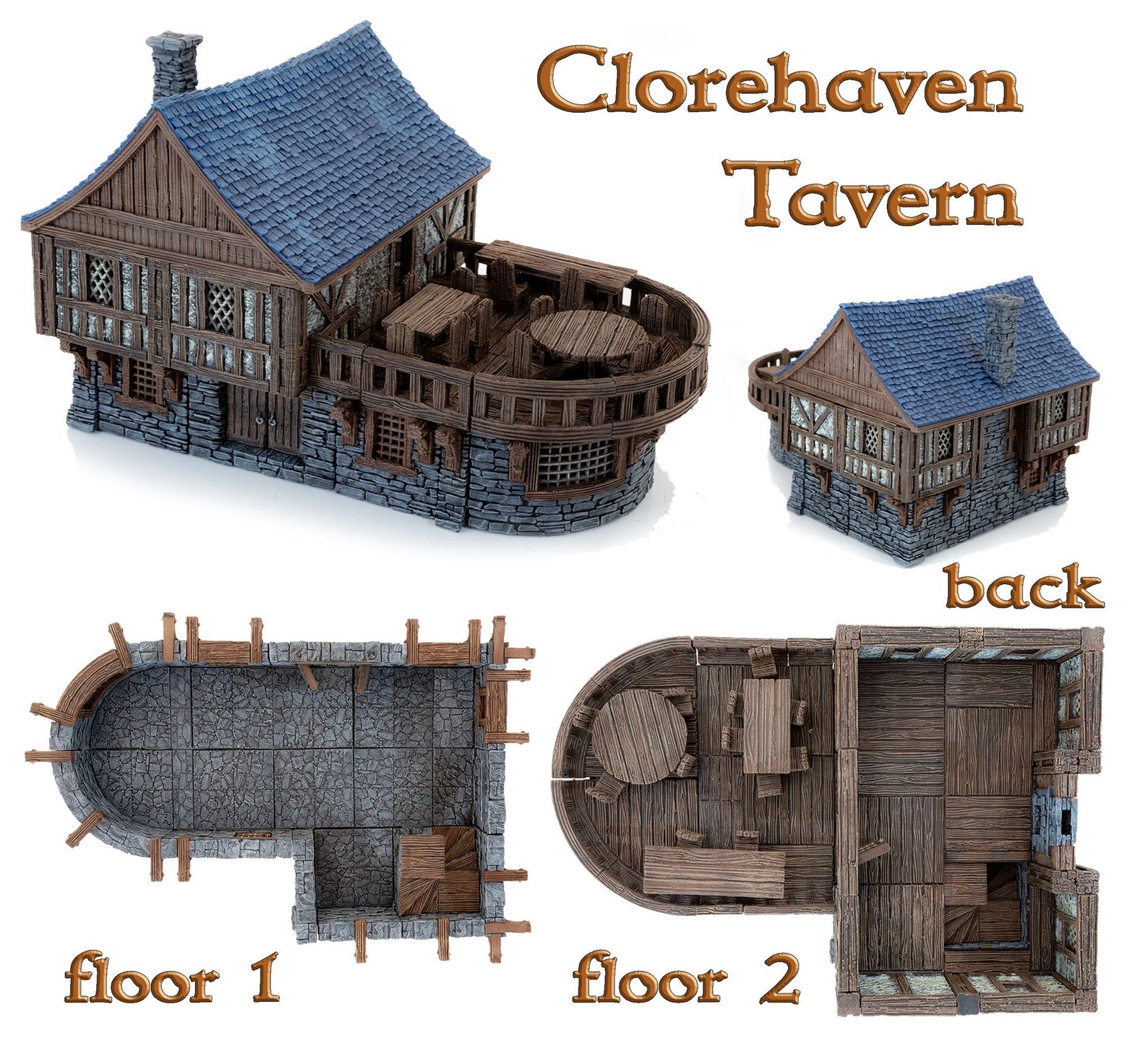 Clorehaven Tavern Modular Tiles Dnd Miniature Terrain, Dungeons and ...