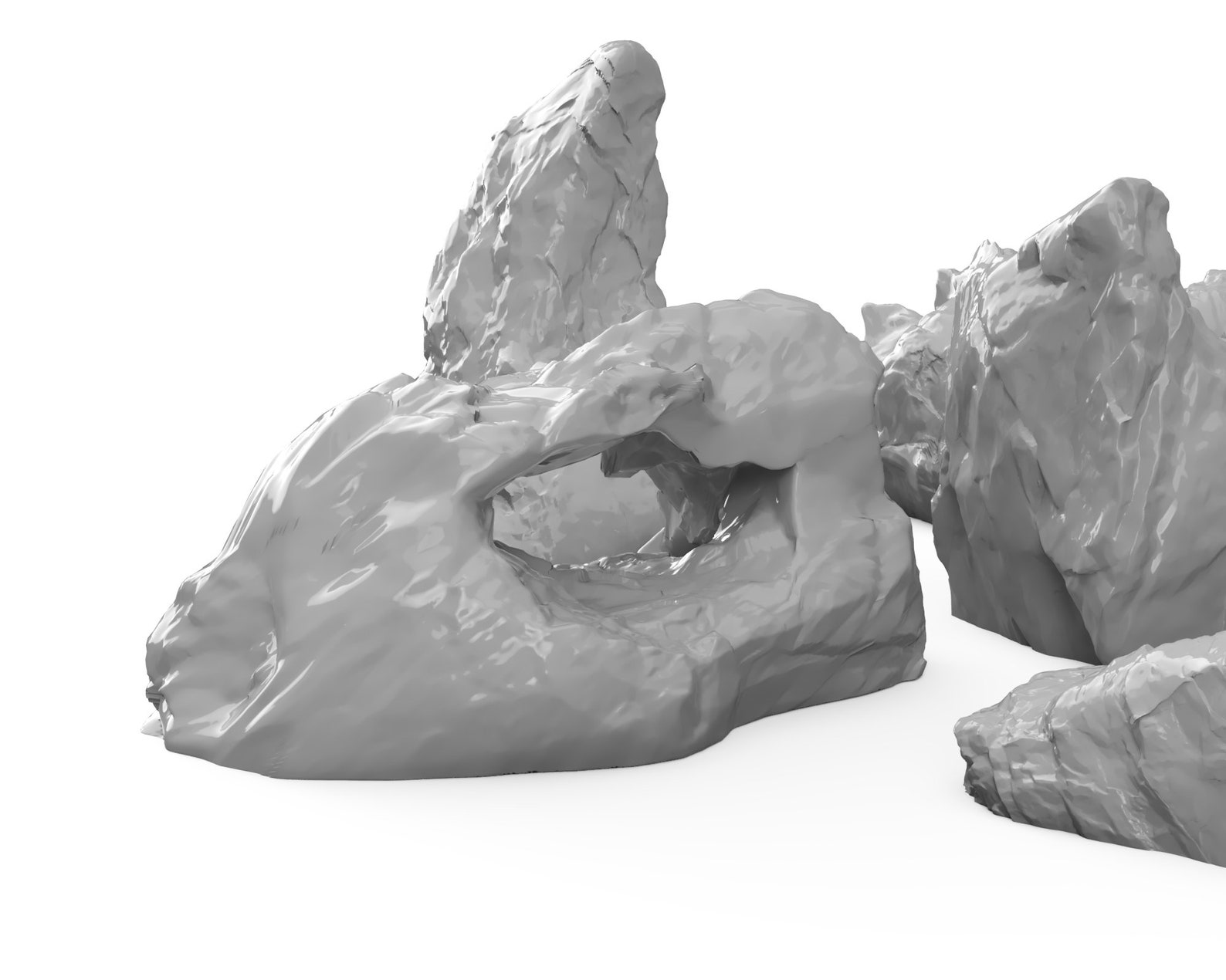 3DEGOS Stone Boulder Rocks Set7pcs Dnd Miniature Terrain for Dungeons ...