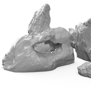 3DEGOS Stone Boulder Rocks Set7pcs Dnd Miniature Terrain for Dungeons ...