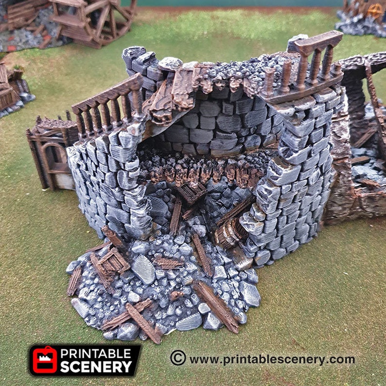 Ruined Observatory Dnd Miniature Terrain for Dungeons and - Etsy