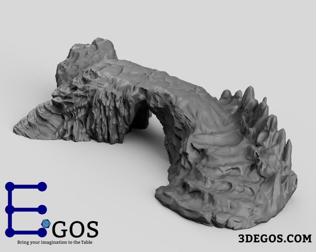 Wintertide Snowy Cavern Bridge Dnd Terrain Miniature for Dungeons and ...