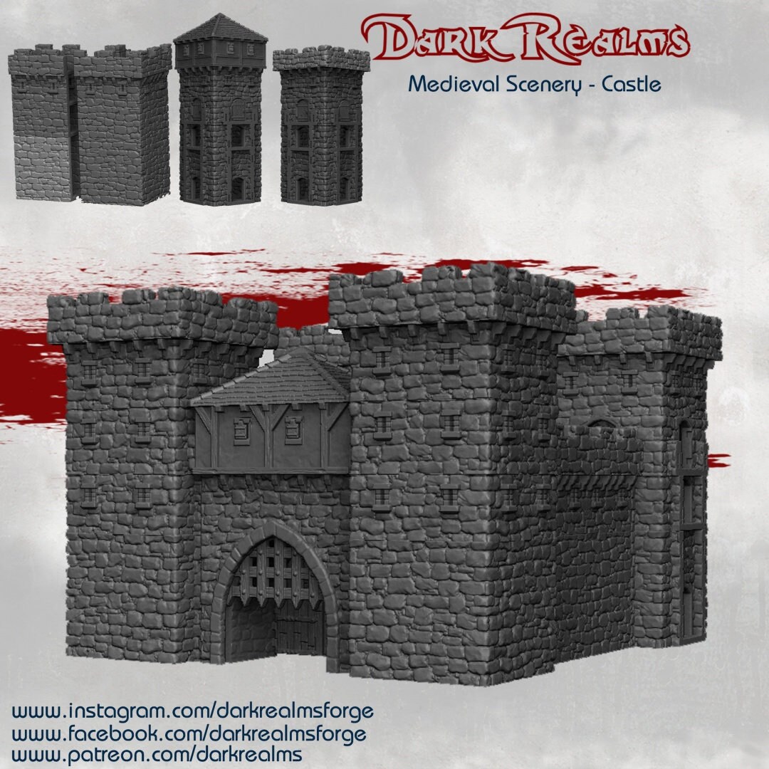 Dark Realms the Castle Dnd Miniature Terrain for Dungeons and Dragons ...