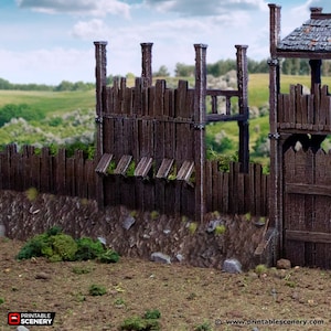 Norman Garrison Walls Set Dnd Terrain for Dungeons and Dragons Terrain ...