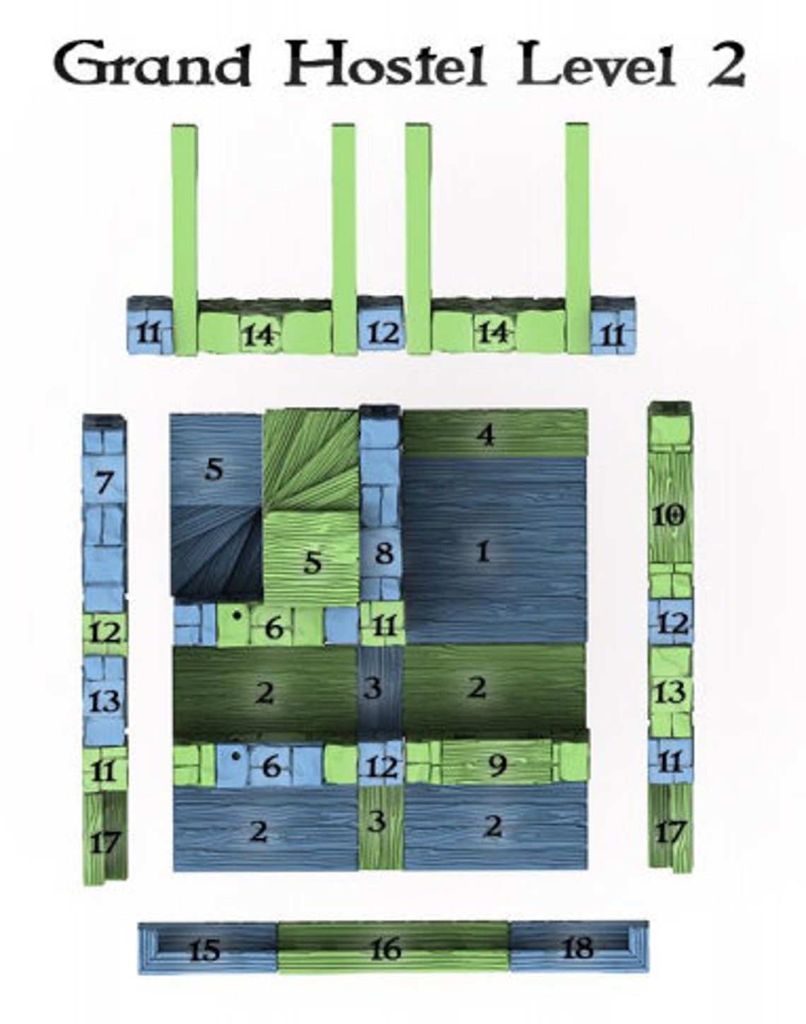 Grand Motel Modular Tiles Dnd Miniature Terrain, Dungeons and Dragons ...