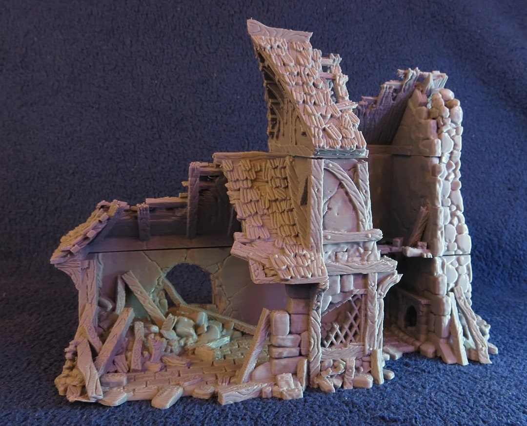 City of Tarok Ruined Small House Dnd Miniature Terrain for Dungeons and ...