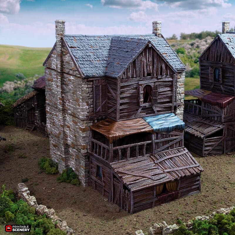 Slums of Flea Bottom No2 Dnd Terrain for Dungeons and Dragons - Etsy