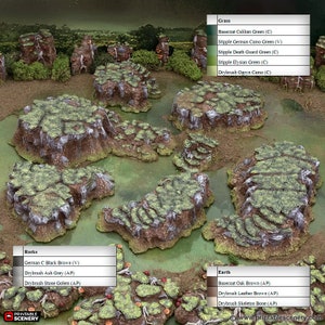 Gloaming Swamp Grassy Gnolls Set Dnd Miniature Terrain, Dungeons and ...