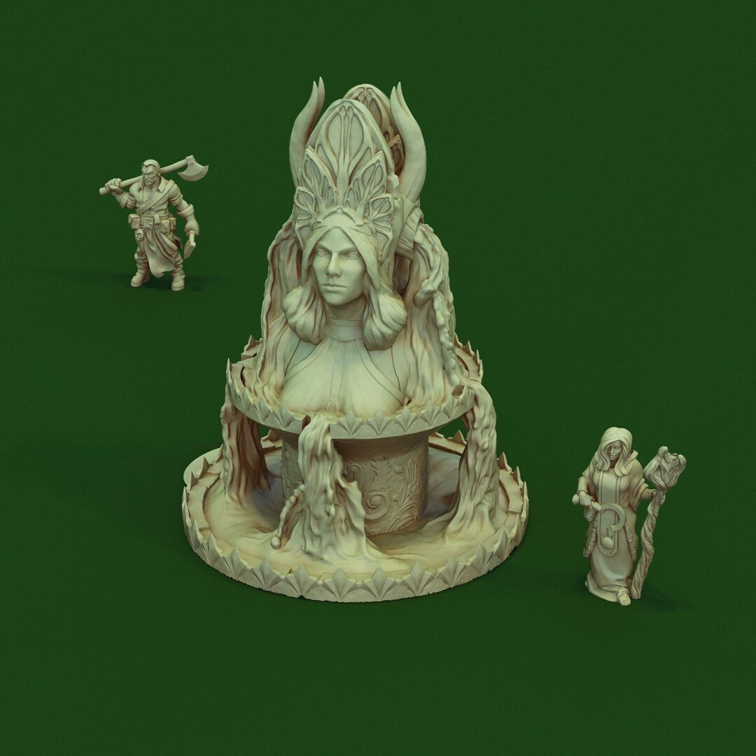 City of Life Goddess Fountain Dnd Miniature Terrain for Dungeons and ...