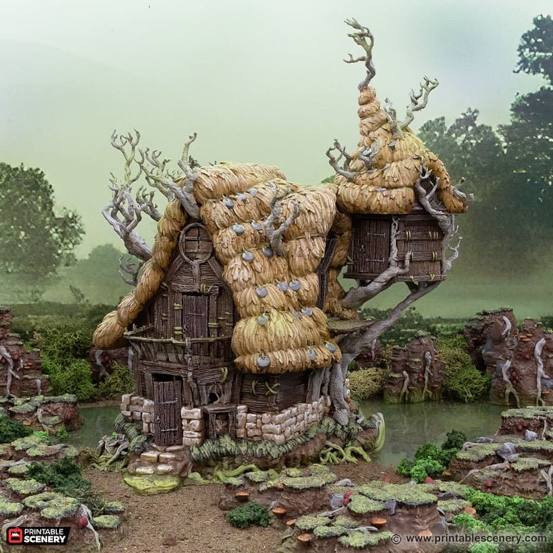 Gloaming Swamp Wizards Hut Dnd Miniature Terrain, Dungeons and Dragons ...