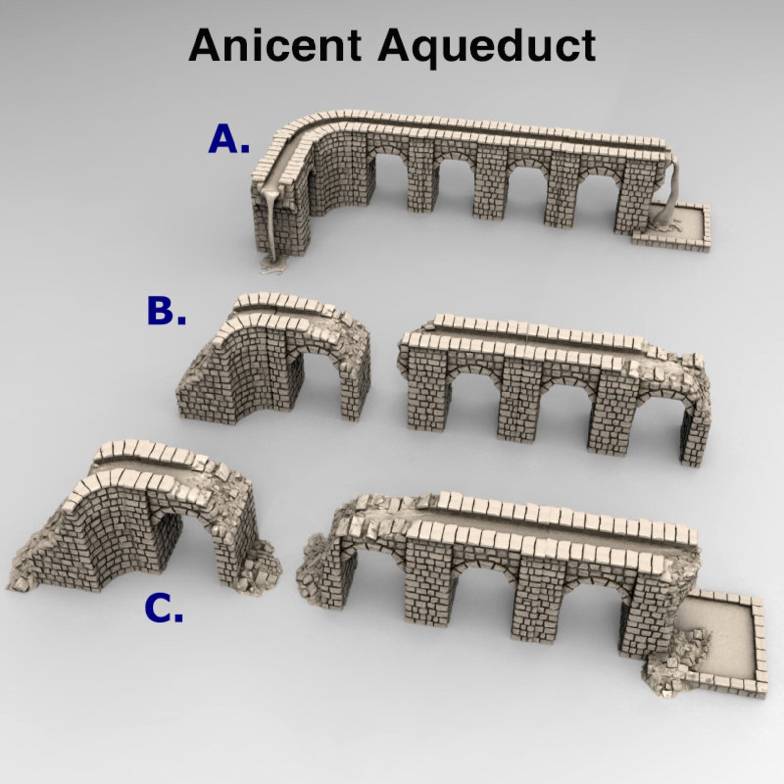 Ancient Aqueduct Dnd Miniature Terrain for Dungeons and - Etsy