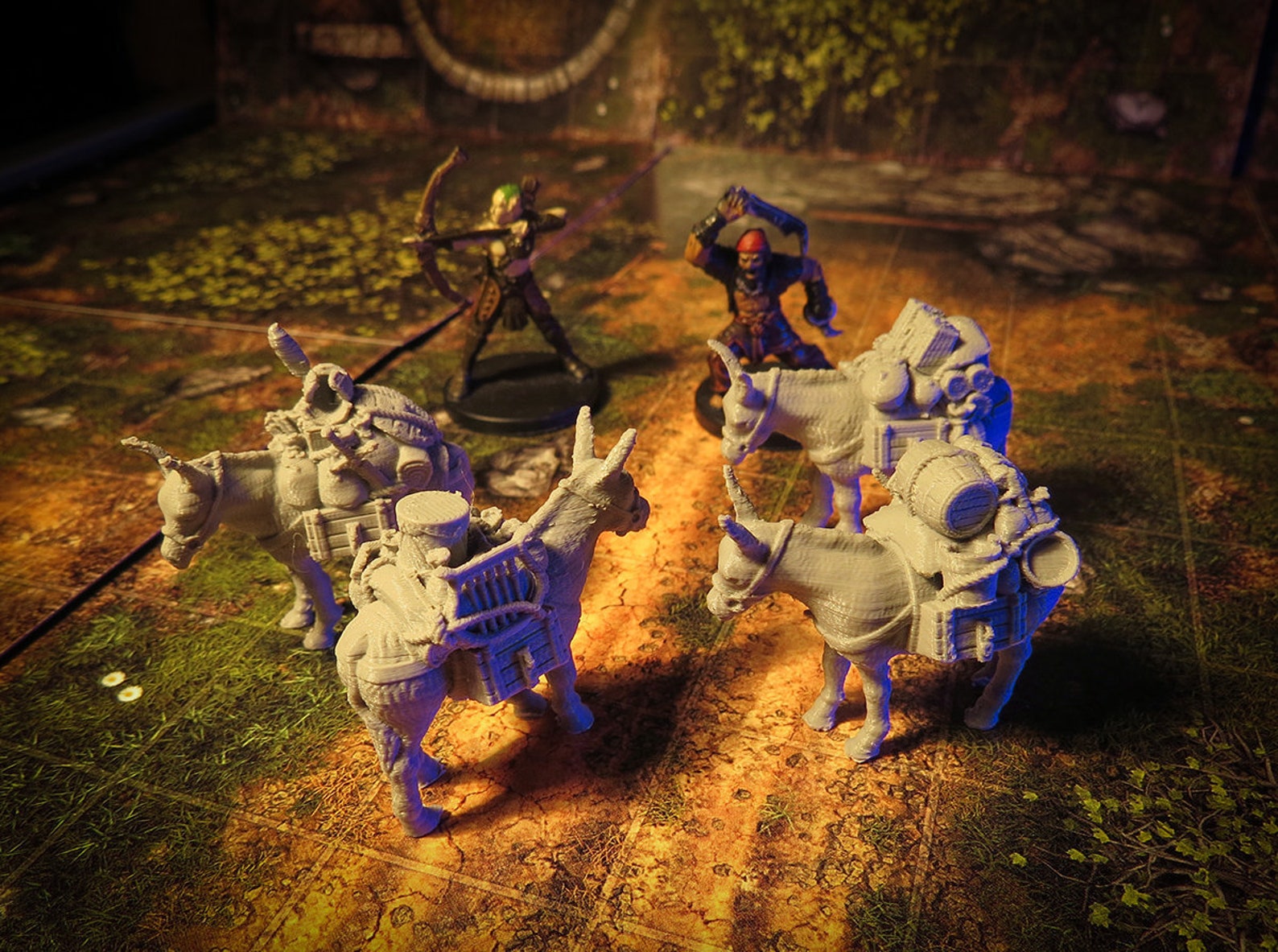 Pack Mules Dnd Miniature Terrain 15mm 28mm 32mm | D&D, Dungeons and ...