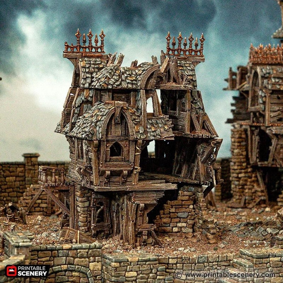 Ruined Merchants Guild Dnd Miniature Terrain, Dungeons and Dragons ...