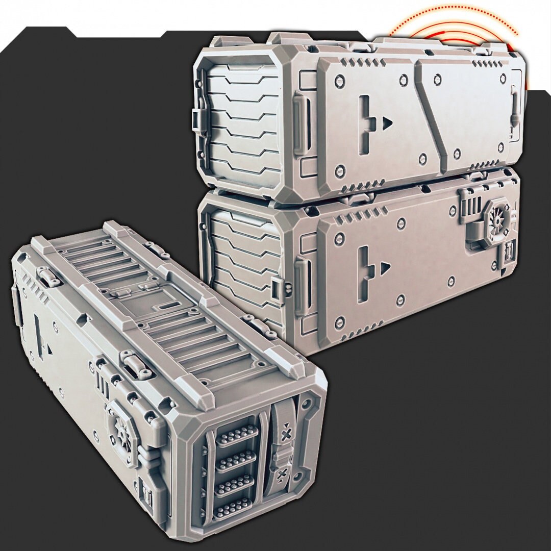 Sci-fi Shipping Container Set Legion Terrain, Gaslands, Sci-fi Terrain ...