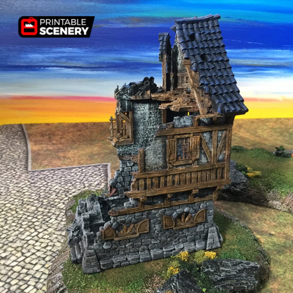 Dnd Terrain Ruined Governor’s Mansion - Miniature Wargaming Pathfinder ...
