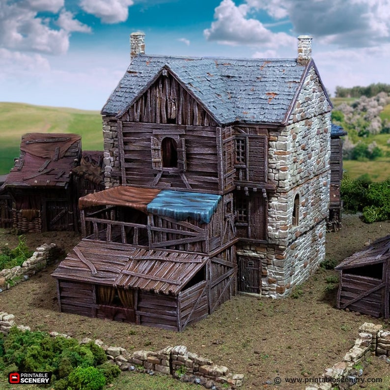 Slums of Flea Bottom No2 Dnd Terrain for Dungeons and Dragons - Etsy