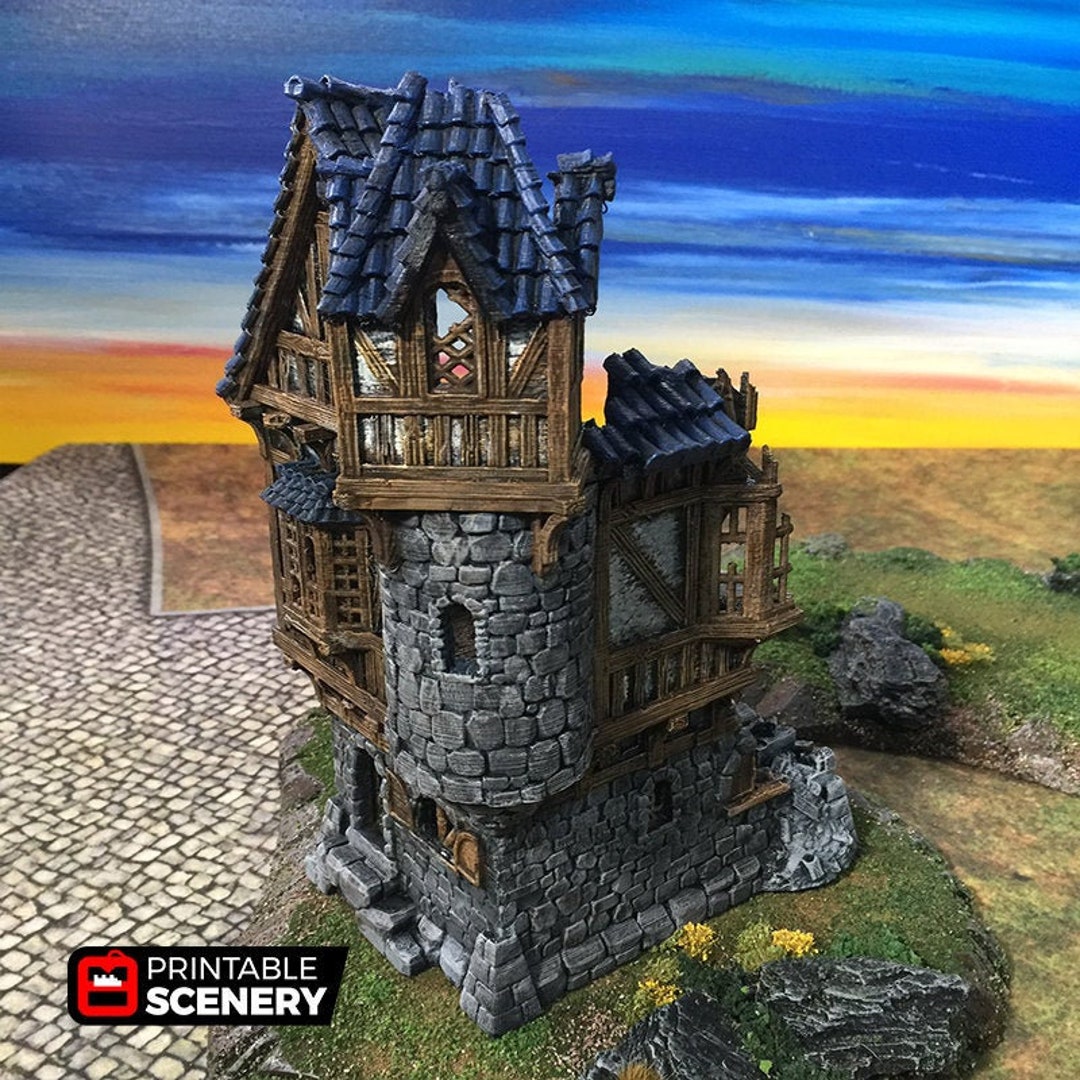 Dnd Terrain Ruined Governor’s Mansion - Miniature Wargaming Pathfinder ...